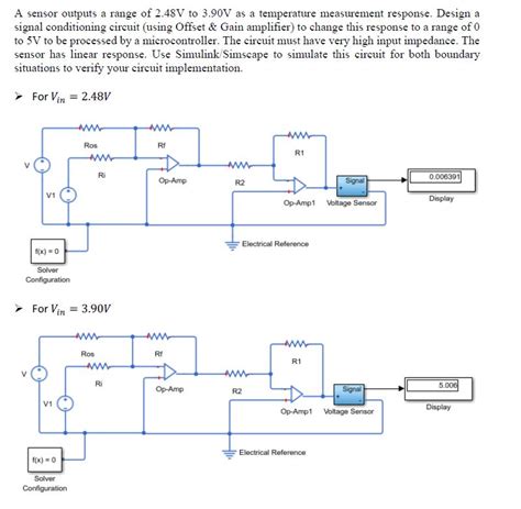 Solved A Sensor Outputs A Range Of V To V As A Chegg