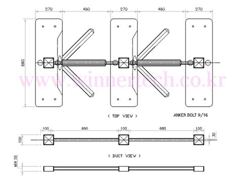 C17 턴스타일 게이트삼발이지하철게이트 옥외 방수형 스텐레스 출입통제출입관리 시스템 연계access Control System Turnstile 위너
