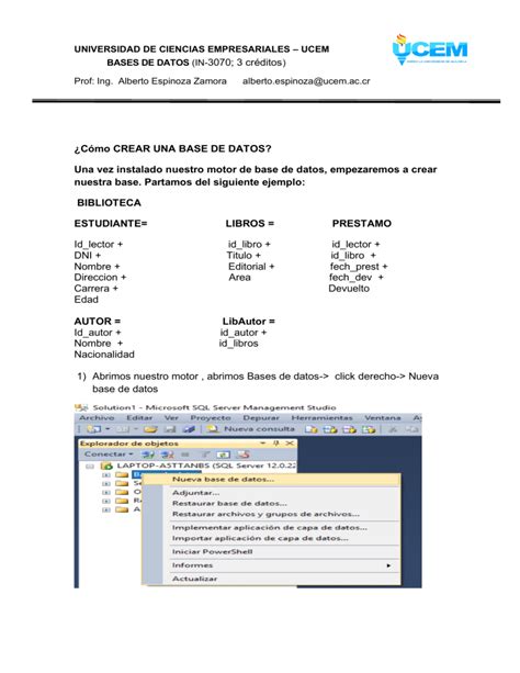 Como Crear Una Base De Datos