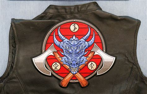 Viking Dragon And Axes Patch By Ivamis Patches