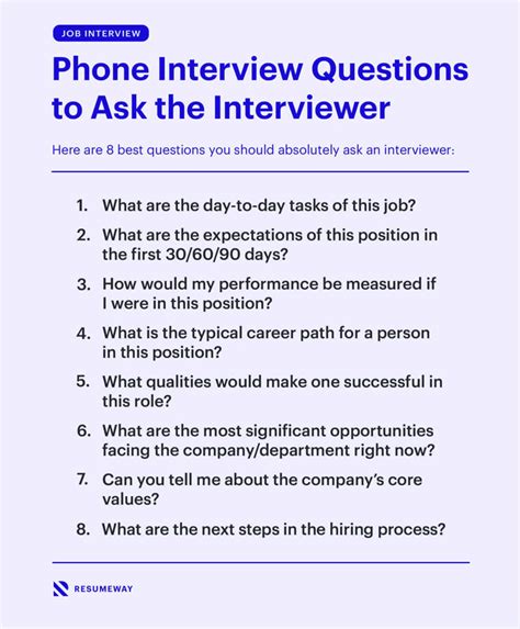 phone interview questions to ask the interviewer phone interview