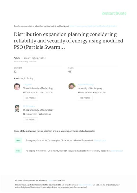 pdf distribution expansion planning considering reliability and