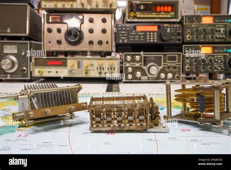Hoogkerk Netherlands November 10 2021 Three Tuning Capacitors Or Rotary Variable Capacitor