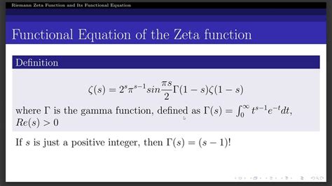 Introduction To Zeta Function And Its Functional Equation Youtube