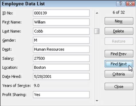 How To Find Records In An Excel Table Dummies
