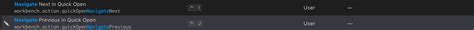 key bindings vscode navigation keybinding for command picker stack