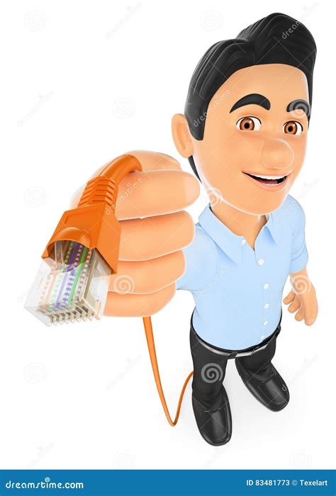 Ethernet Network Switch With Connected Yellow Network Cables Structred Cabling System Royalty