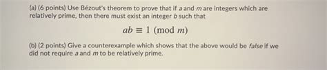 solved a 6 points use bézout s theorem to prove that if