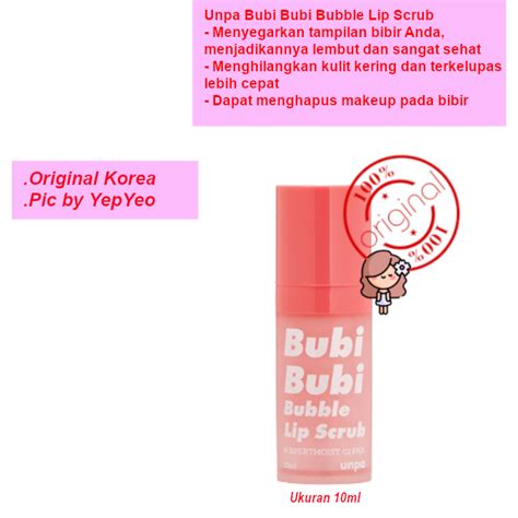 Jual Unpa Bubi Bubi Bubble Lip Scrub 10ml Shopee Indonesia