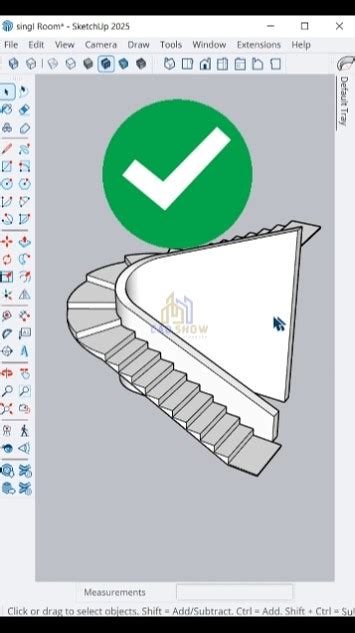 Creating Complex Staircase In Sketchup Using Free Plugin Sketchup Shortsfeed Stairs Shorts