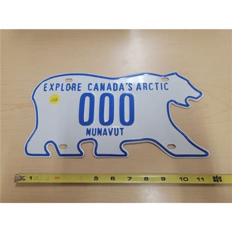 Nunavut Explore Canadas Arctic Sample License Plate 000 Schmalz