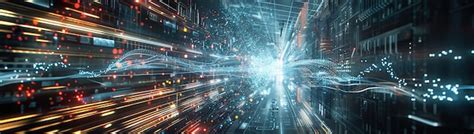 Premium Photo Dynamic Data Display Streams Of Data Flow Through A Digital Network Symbolizing