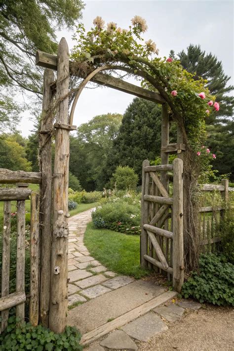 13 Inspiring Log Gate Entrance Ideas For Your Home