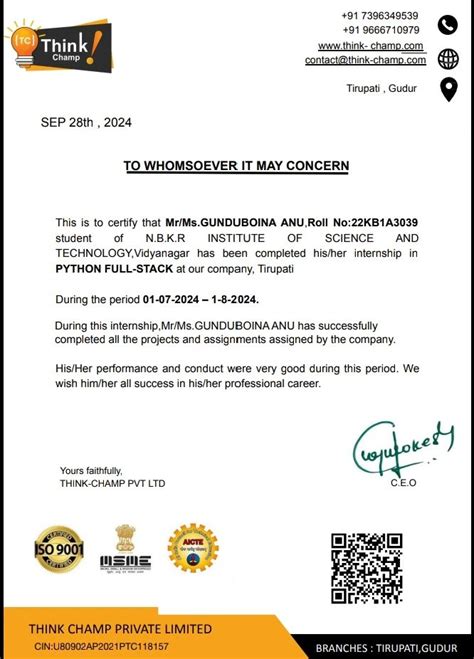Python Fullstackdevelopment Internship Django Webdevelopment Gunduboina Anu W Nbkrist