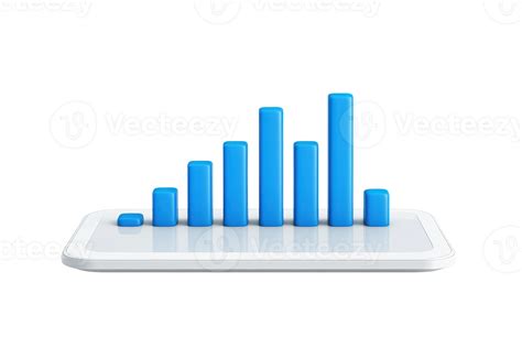 A Blue Bar Graph Displayed On A White Platform Showcasing Increasing
