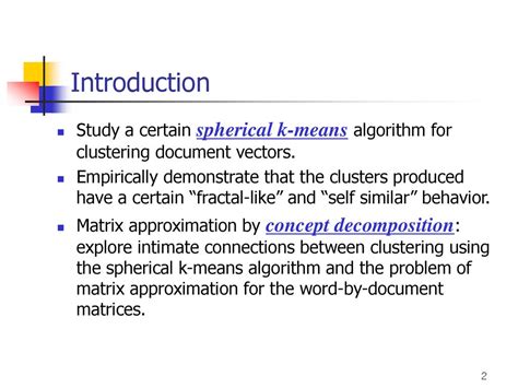 Concept Decomposition For Large Sparse Text Data Using Clustering Ppt