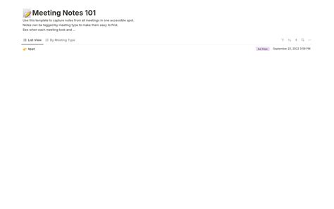 Meeting Notes 01 Template By Mish Notion Marketplace
