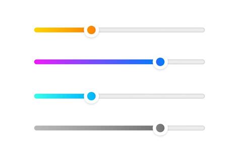 Isolated Colorful Loading Process Bar Element In Collection Free Vector