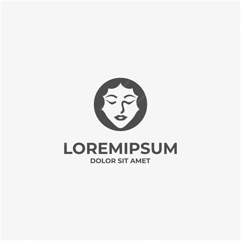 여자 얼굴 아름다움 로고 벡터 프리미엄 벡터