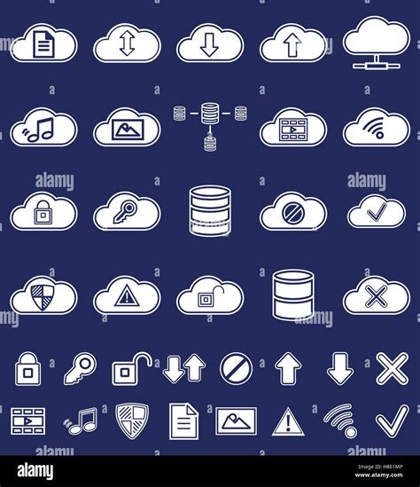 silhouette cloud storage data analysis network technology settings