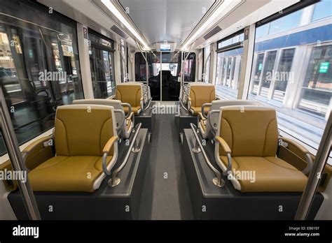 Interior Of Gold Class Carriage Of Tram On New Dubai Tram System In