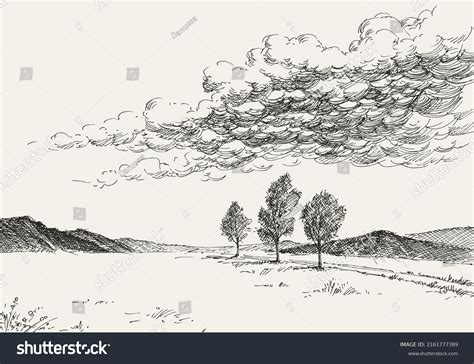 3 450 Tree Outline Land Sky Images Stock Photos Vectors Shutterstock