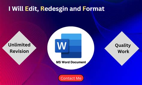 Do Format Design And Edit Microsoft Ms Word Document By Ashraf Fiverr