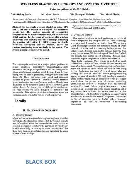 Ieee On Blackbox1 Pdf Embedded System Microcontroller