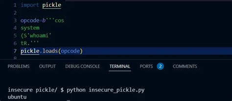 insecure deserialization in python