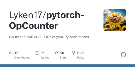 Github Lyken17pytorch Opcounter Count The Macs Flops Of Your Pytorch Model