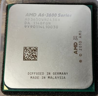 AMD A6-3650 - AD3650WNZ43GX 2.6GHz Quad-Core 4x1MB Socket FM1 Processor ...