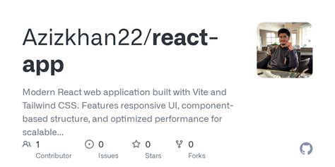 Github Azizkhan22react App Modern React Web Application Built With