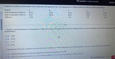 Solved 1 Assume A Normal Distrbution Of The Population Of