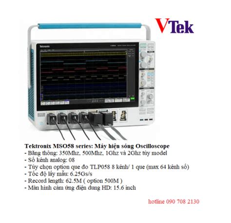 Máy Hiện Sóng Oscilloscope Tektronix Mso58 5 Bw 350 350mhz 8 Kênh