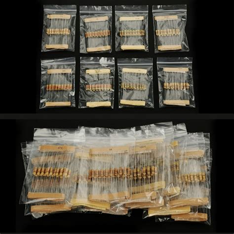 Resistor Kit Assortment 1 2w 16 Values 400pcs Carbon Resistors Home Improvement For Electronic