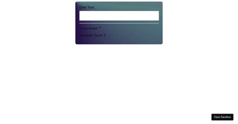 Character Count Forked Codesandbox