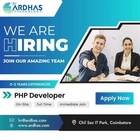 Ardhas Technology On Linkedin Hiring Phpdeveloper Hiringnow Ardhas