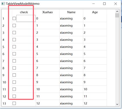Qtableview 添加checkbox使用实例2 Csdn博客