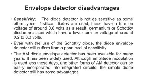 Am Diode Envelope Demodulator Pptx Consumer Electronics