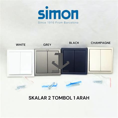 Simon Switch Series 2 Gang 1 Way E3 301021nn Shopee Malaysia