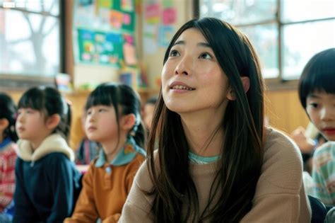 Premium Photo A Young Japanese Female Teacher