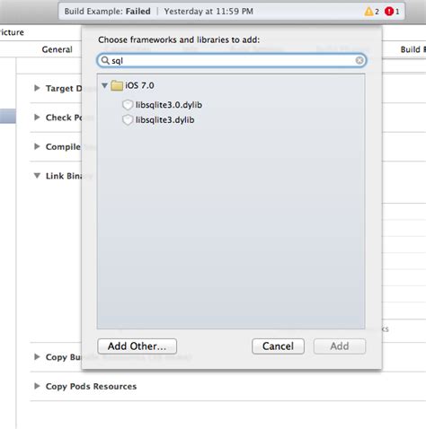 Ios Can T Run App With SQLite Objective C Stack Overflow
