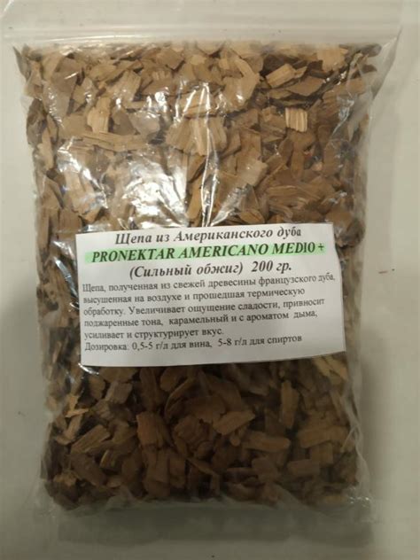 Щепа из Американского дуба PRONEKTAR AMERICANO MEDIO+ (сильный обжиг ...
