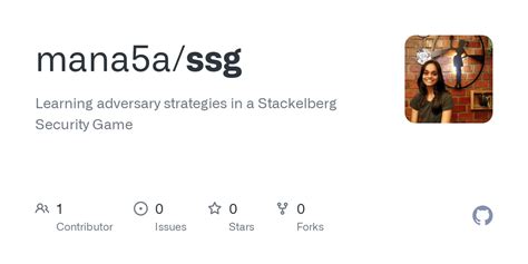 Github Mana5a Ssg Learning Adversary Strategies In A Stackelberg Security Game