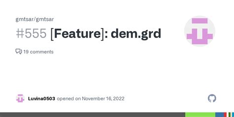 Feature Demgrd · Issue 555 · Gmtsargmtsar · Github