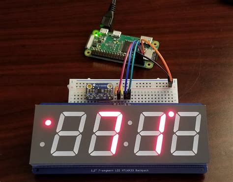 Raspberry Pi Clock With Temperature Electronics Lab Com