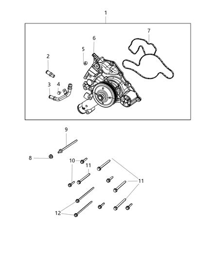 Water Pump And Related Parts 2017 Ram 1500