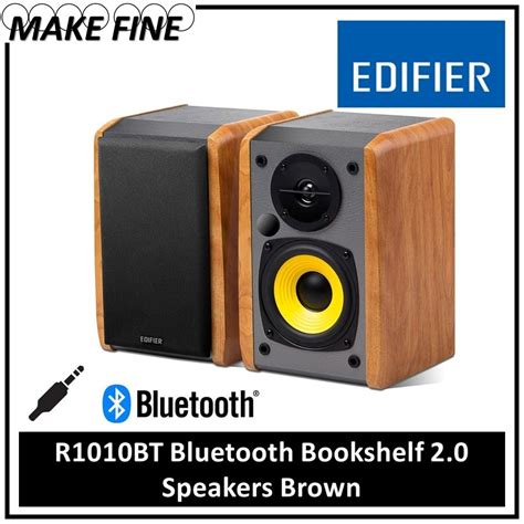 Edifier R1010BT Wireless Bluetooth (Brown) Bookshelf speakers 24W ...