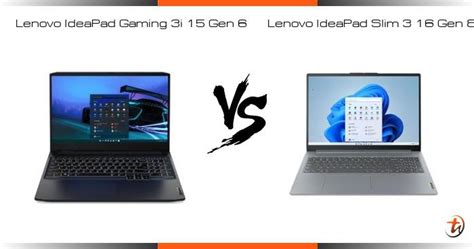 Banding Lenovo IdeaPad Gaming I Gen Dan Lenovo IdeaPad Slim Gen AMD Spesifikasi