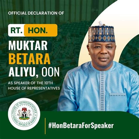 Rt Hon Muktar Betara Aliyu Set To Officially Declare House